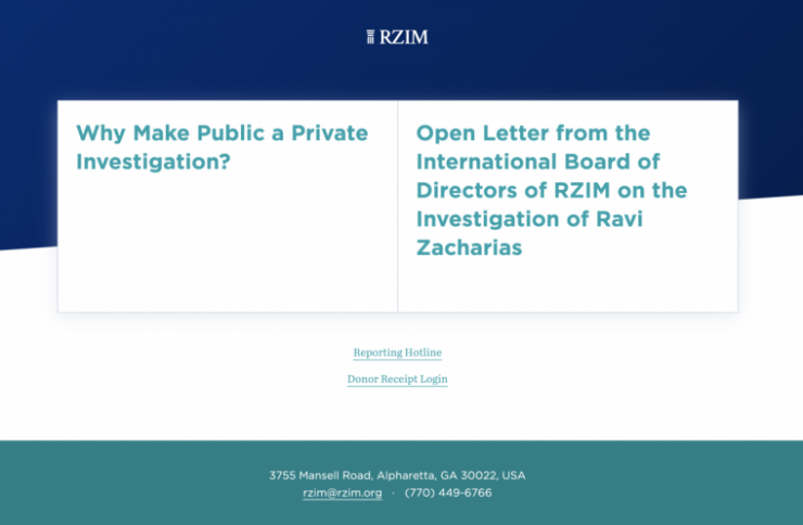 All trace of Ravi Zacharias is wiped from RZIM website | ChristianToday ...